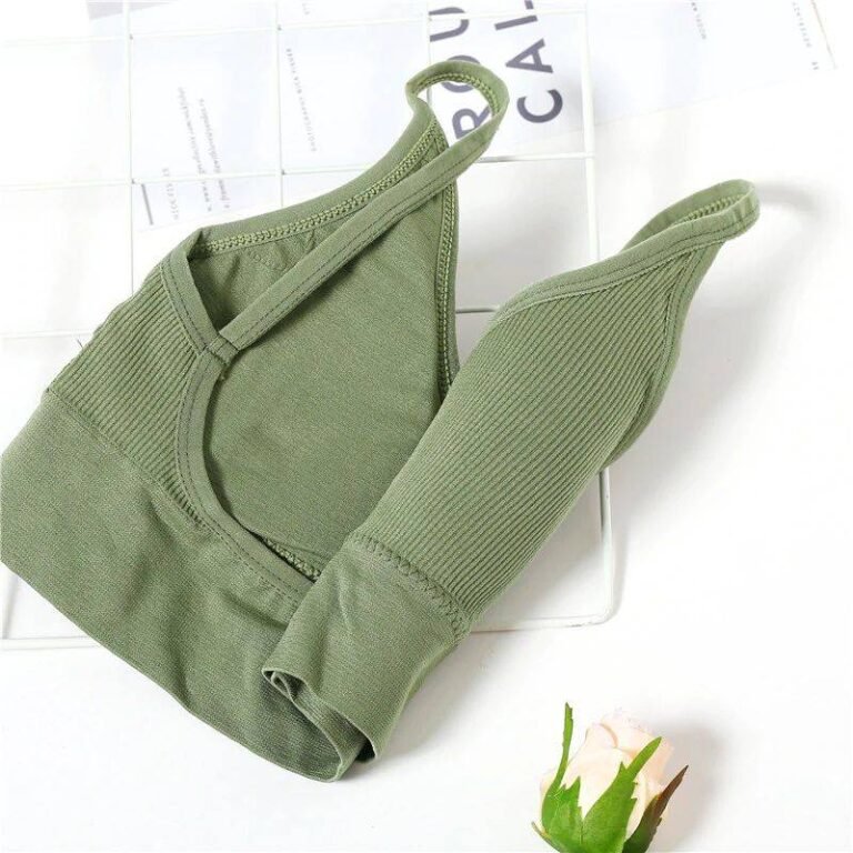 Bustiera Sport Cu Spate Decupat FITINT Backless Green FITINT.ro